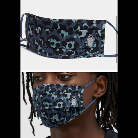 Coach | Accessories | Authentic Coach Face Mask With Shark Logo Blue ...